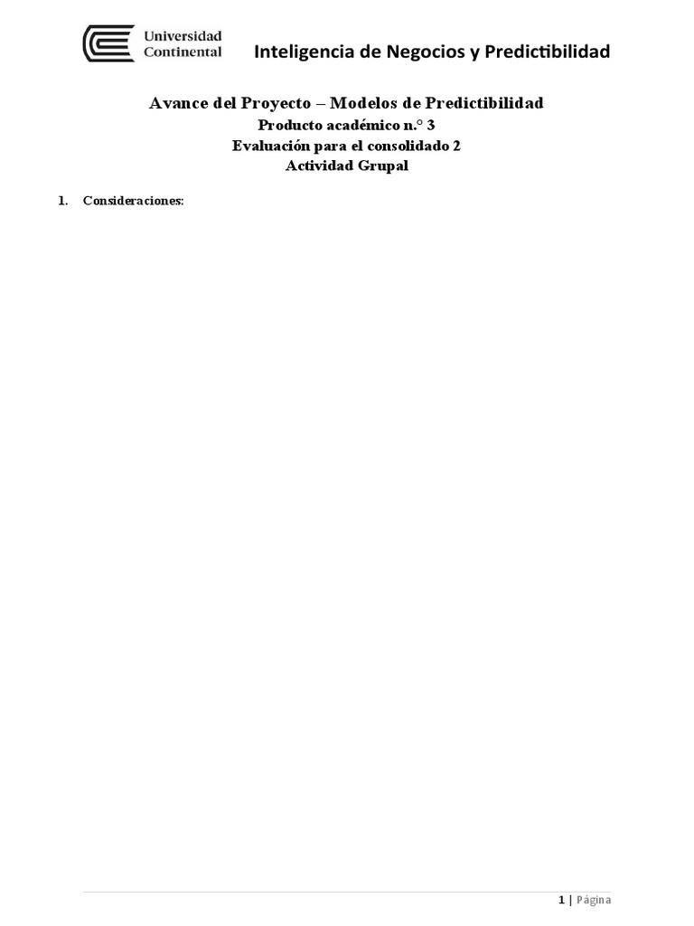 PA3 Tarea Proyecto | PDF | Inteligencia de negocios | Aprendizaje