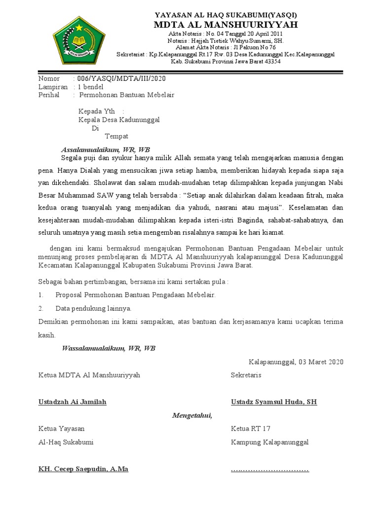 Proposal MDTA Mabeliar | PDF