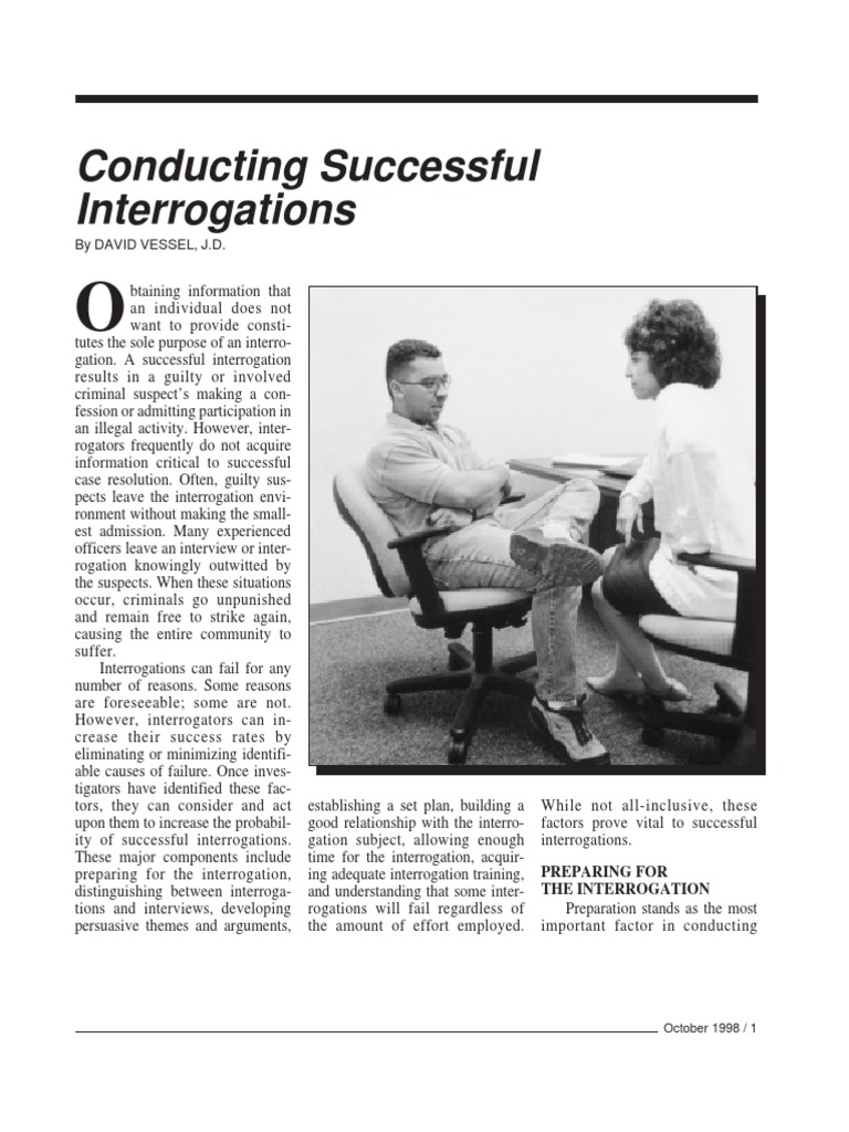 Police Interrogations | PDF | Confession (Law) | Interrogation