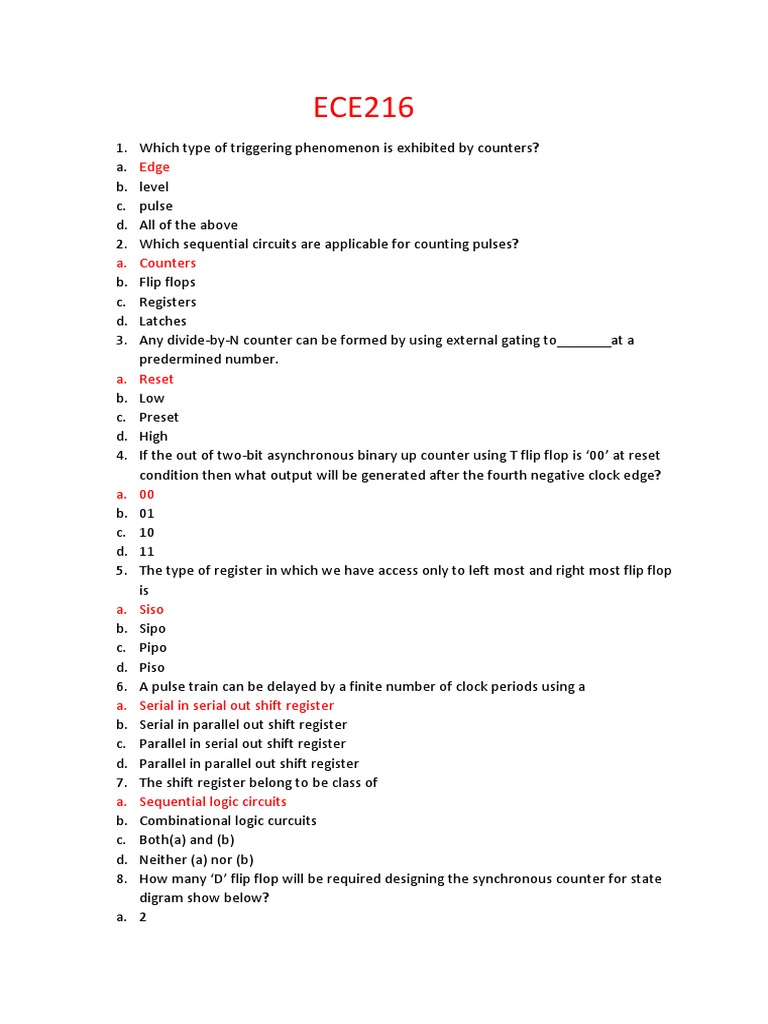 ECE216 | Download Free PDF | Electronics | Computer Engineering
