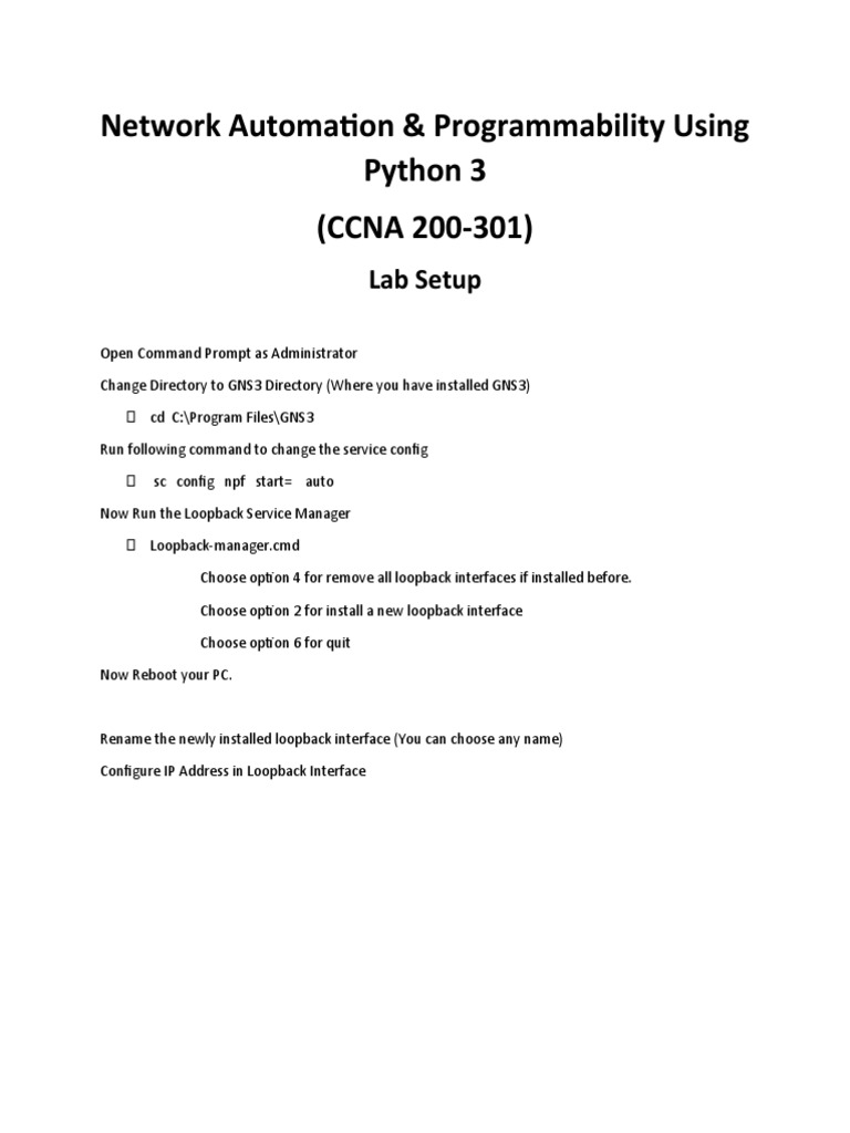 Automation Lab Setup | PDF | Command Line Interface | Python (Programming Language)