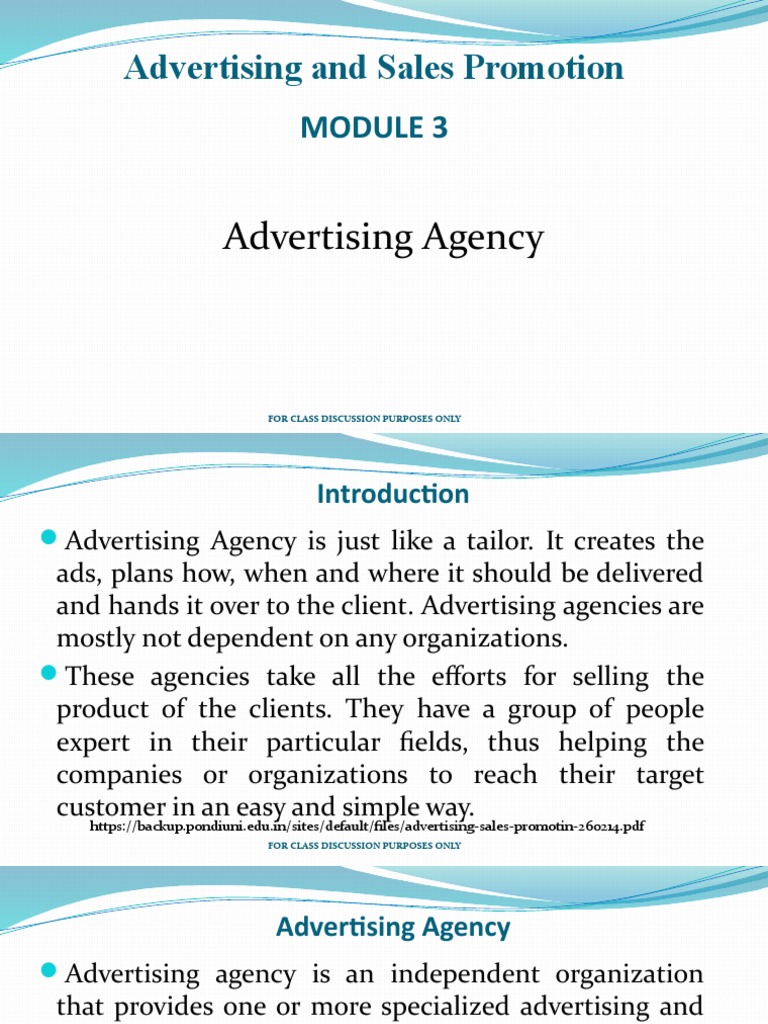 Module 3 Advertising Agency | PDF | Advertising | Marketing