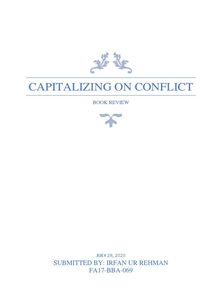 Book Review: Capitalizing on Conflict | PDF | Alternative Dispute ...