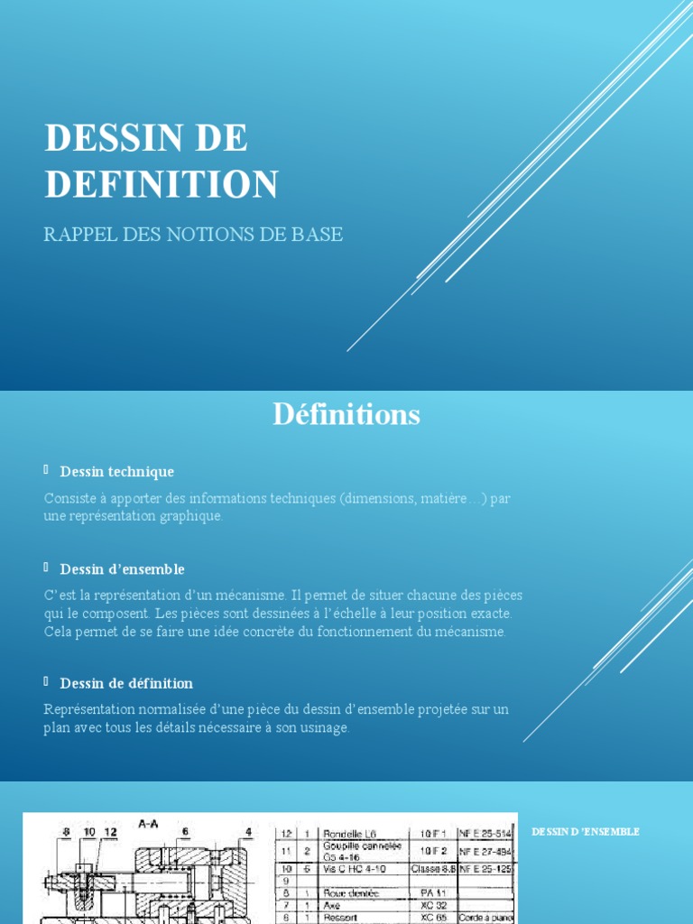 Dessin de Definition | PDF | Dessin technique | Tolérance géométrique Dessin de Definition | PDF | Dessin technique | Tolérance géométrique