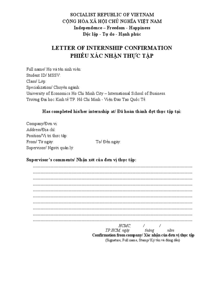 Internship Confirmation Updated | PDF