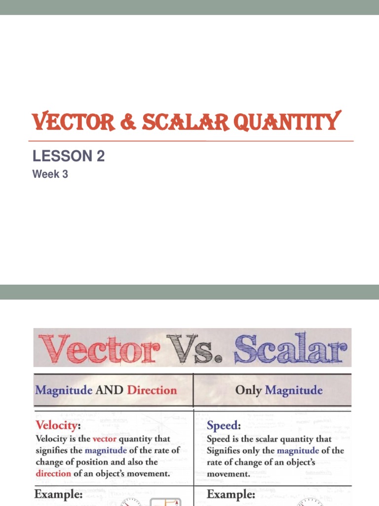 1 - Lesson 2 Vectors, Displacement & Distance | PDF