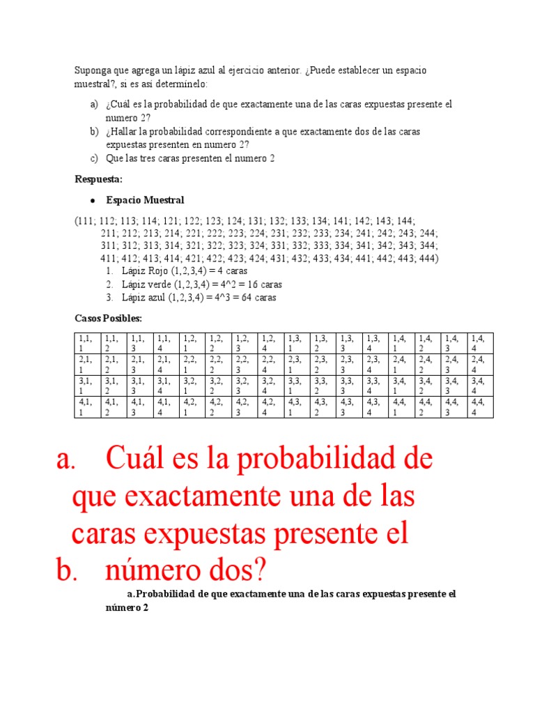 Suponga Que Agrega Un Lápiz Azul Al Ejercicio Anterior | PDF Suponga Que Agrega Un Lápiz Azul Al Ejercicio Anterior | PDF