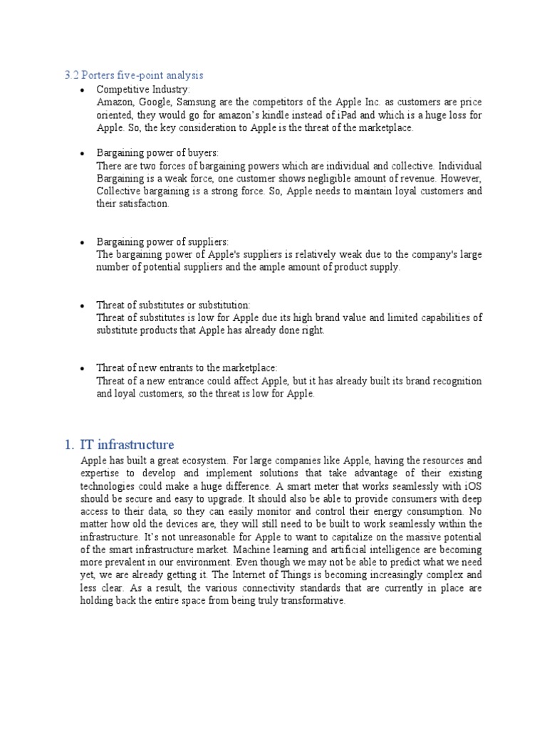 3.2 Porters Five-Point Analysis: 1. IT Infrastructure | PDF | Customer ...