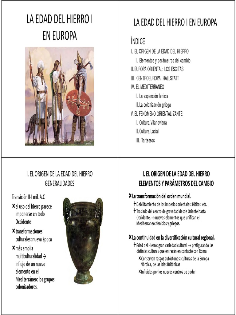 Edad del Hierro I en Europa: Cultura y Cambio | PDF | Edad de Hierro ...