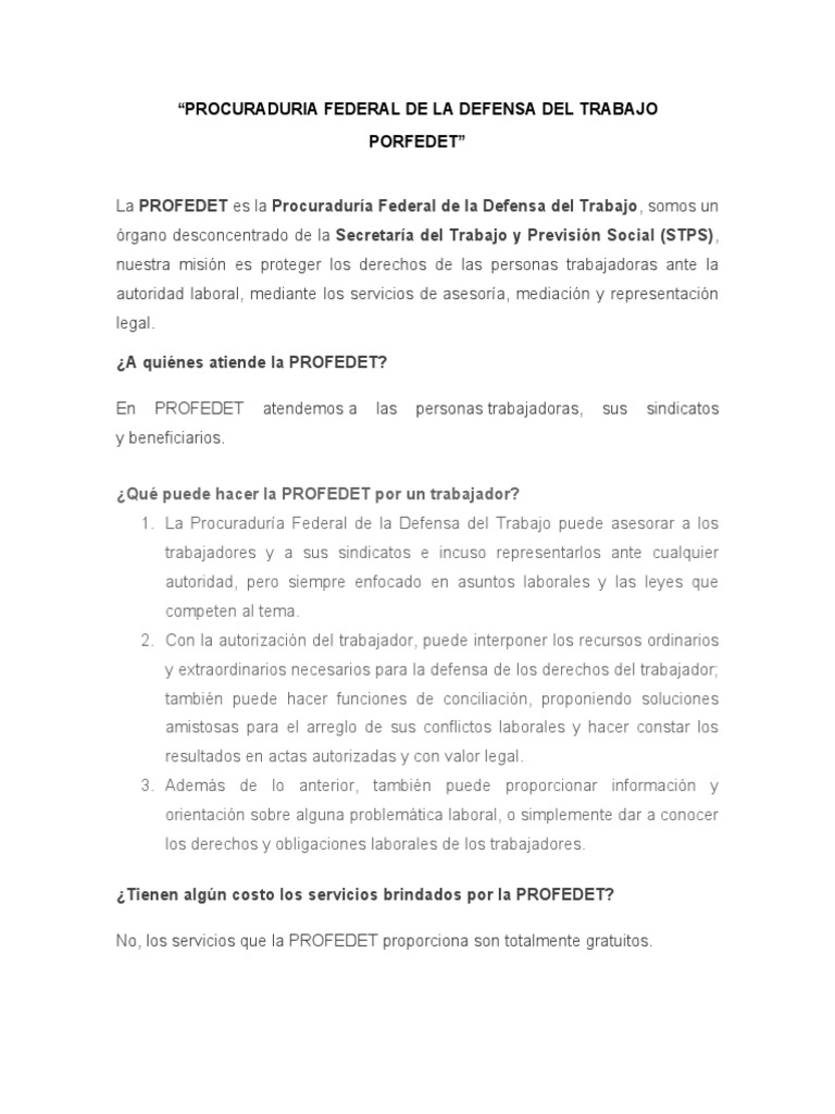 PROFEDET | PDF | Regulación | Justicia