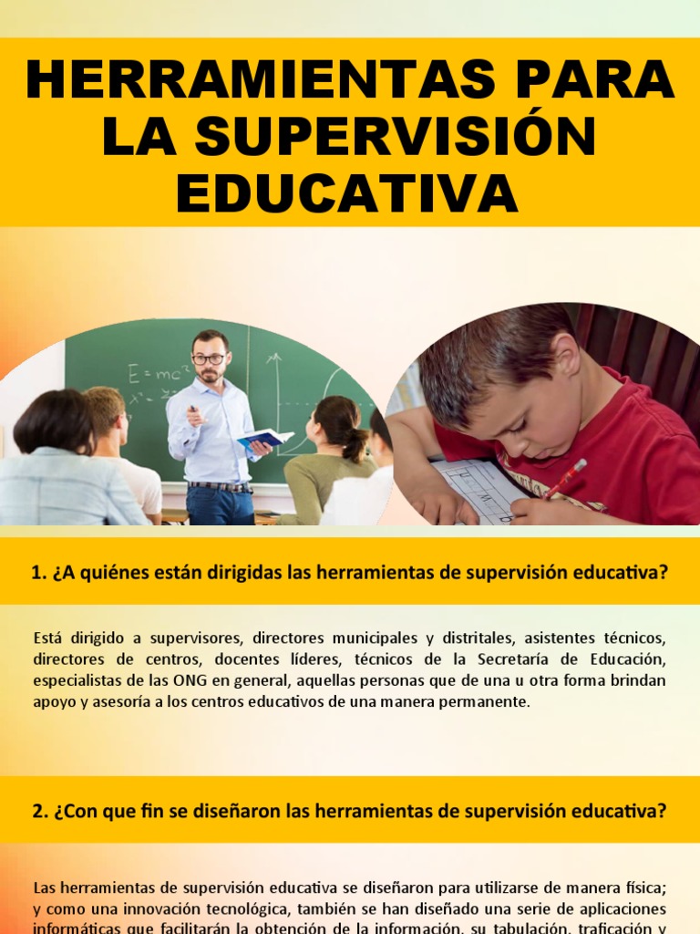 Herramientas y técnicas para una efectiva supervisión educativa | PDF ...