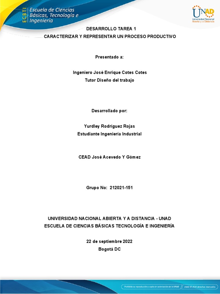Desarrollo - Tarea1 - Diseño - Trabajo - Yurdley - Rodriguez - GrupoNo - 151 | PDF