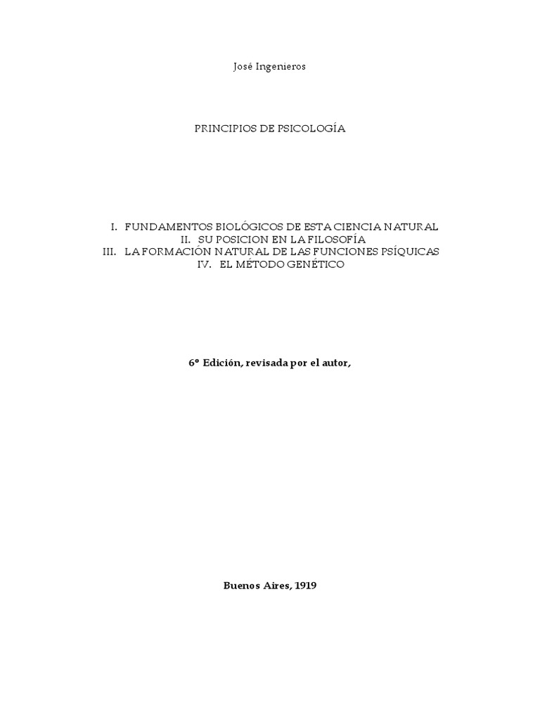 Ingenieros Principios Psicologia Cap4 | PDF | Evolución | Experiencia
