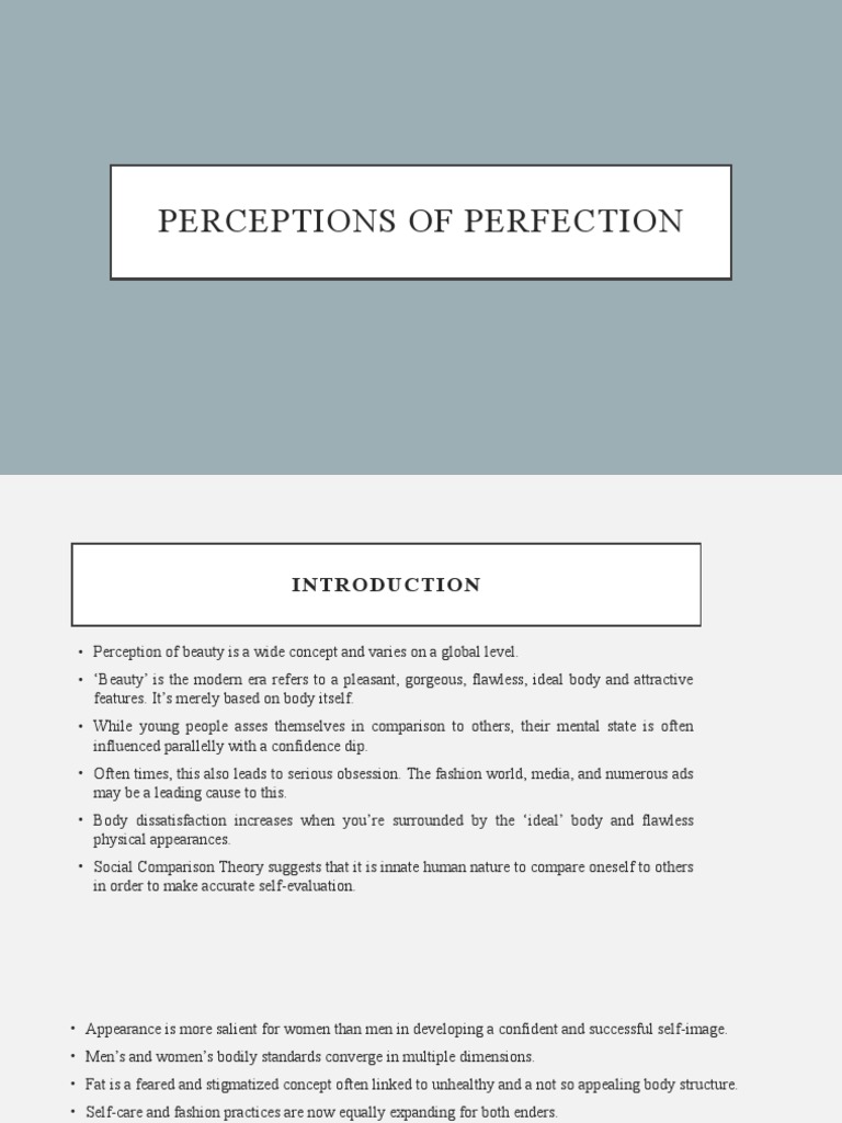 Understanding Perceptions of Perfection | PDF | Perfectionism ...