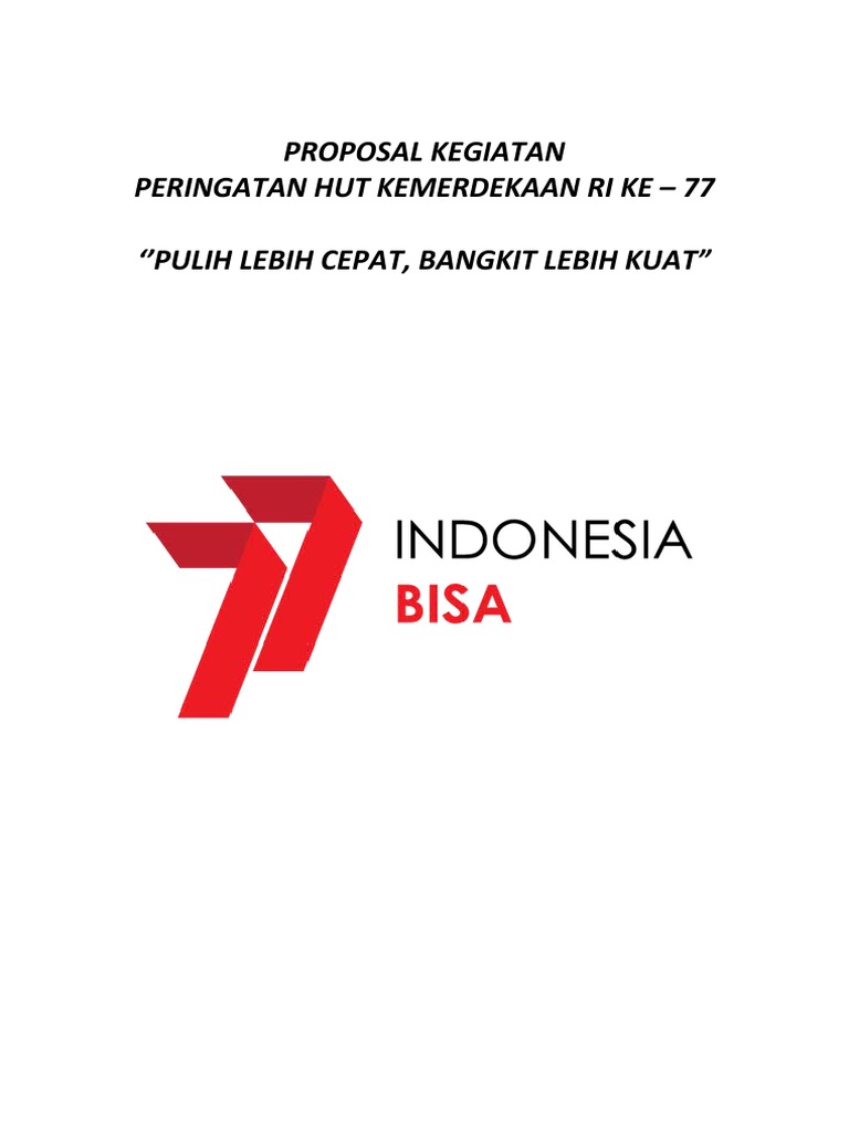 Contoh Proposal Kegiatan Hut Ri | PDF