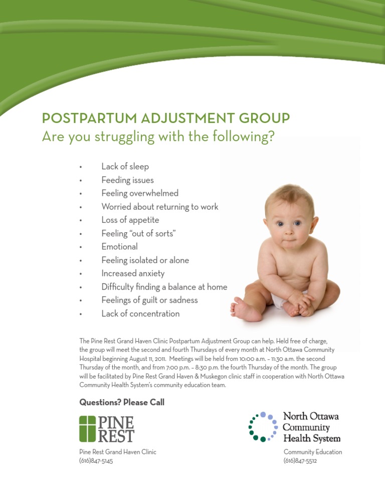 Postpartum Support Group in Grand Haven | PDF | Self-Improvement | Wellness