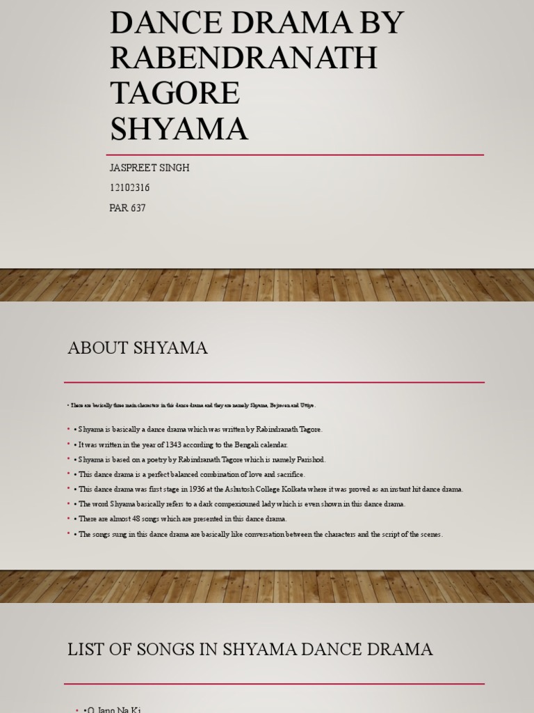 Presentation Shyama Rabindranath Tagore | PDF