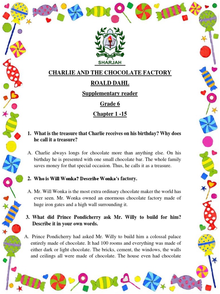 Charlie and The Chocolate Factory Notes Chapters 1 To 15 | PDF