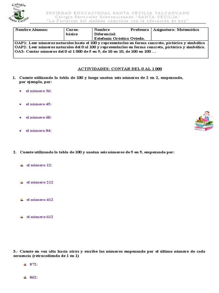 Guía de Aprendizaje Matemática Conteo | PDF