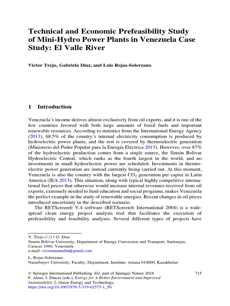 Trejo 2018 | PDF | Hydroelectricity | Power Station