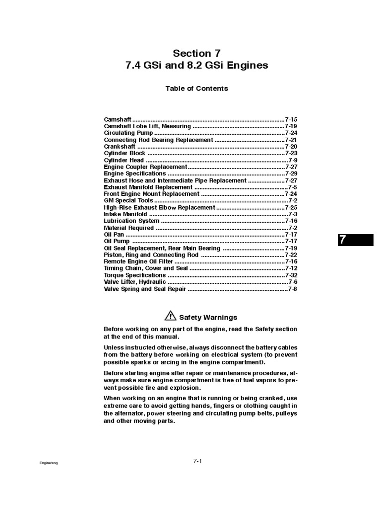 Volvo Penta 3.0 GS, 4.3 GL-GS-Gi, 5.0 GL-Gi, 5.7 GS-GSi, 7.4 Gi-GSi, 8.2 GSi Sez.7 | PDF ...