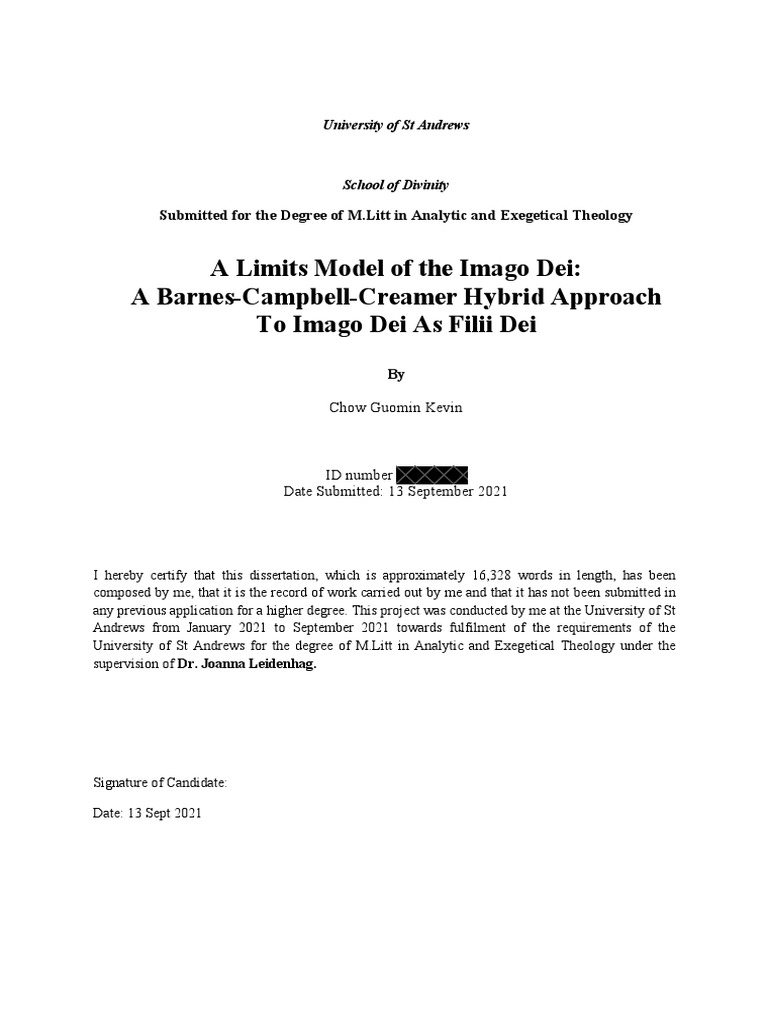 A Limits Model of The Imago Dei A Barnes | PDF | Image Of God ...