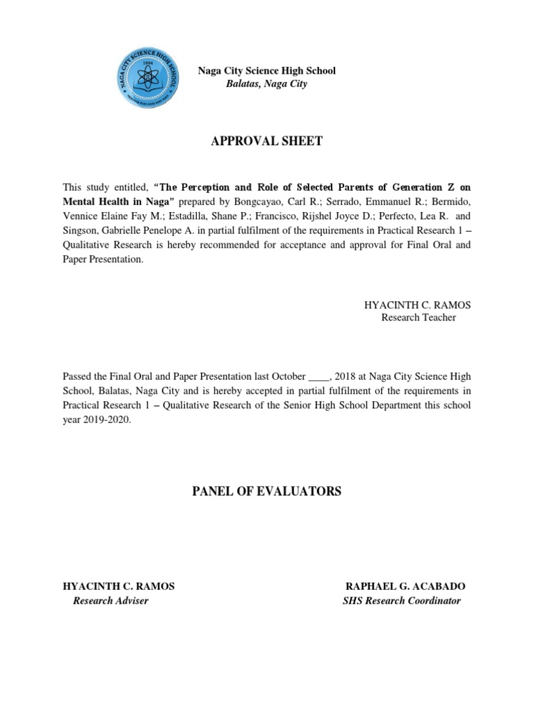 Approval Sheet | PDF