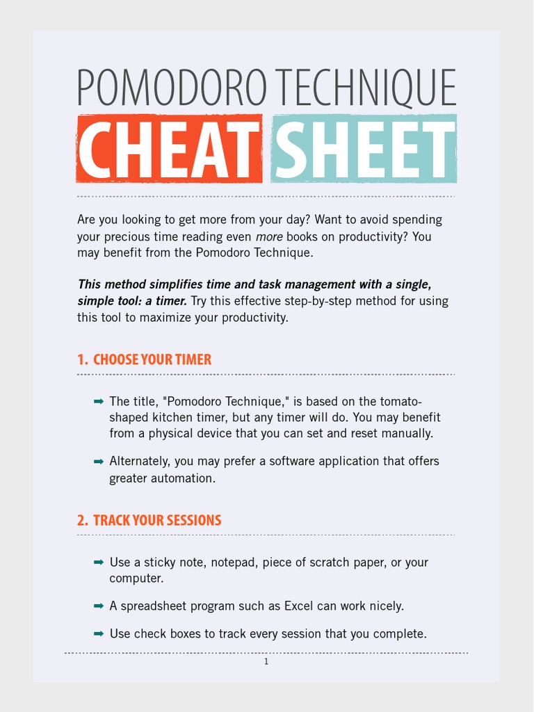 Pomodoro Technique Guide | PDF | Career & Growth | Business