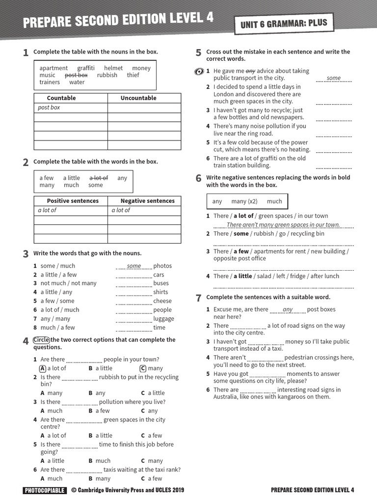PREPARE 4 Grammar Plus Unit 06 | PDF | Linguistics