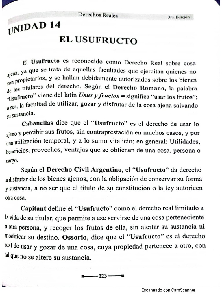El Usufructo | PDF