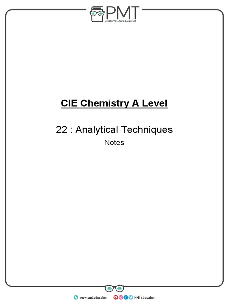 A Level Analytical Techniques Overview | PDF | Chromatography | Nuclear ...