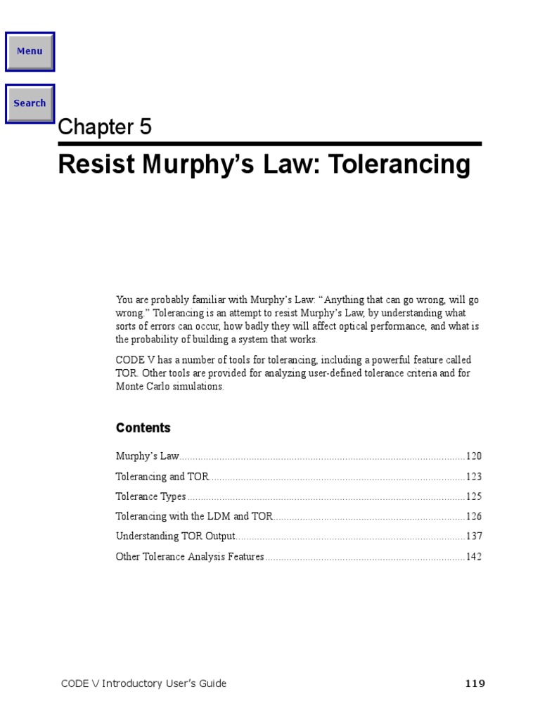 CODEV Ch6 | PDF | Engineering Tolerance | Sensitivity Analysis