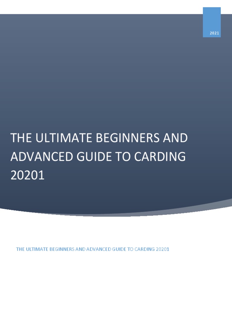 The Ultimate Beginners and Advanced Guide To Carding 20201 | PDF | Credit Card | Computer Network