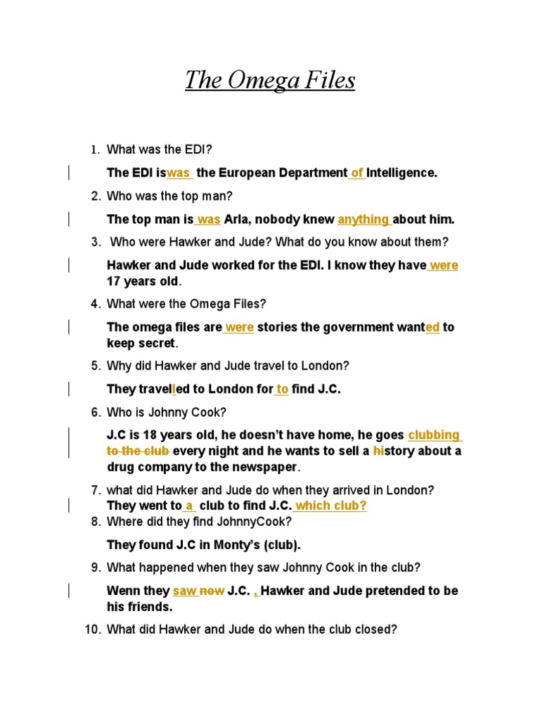 The Omega Files | PDF