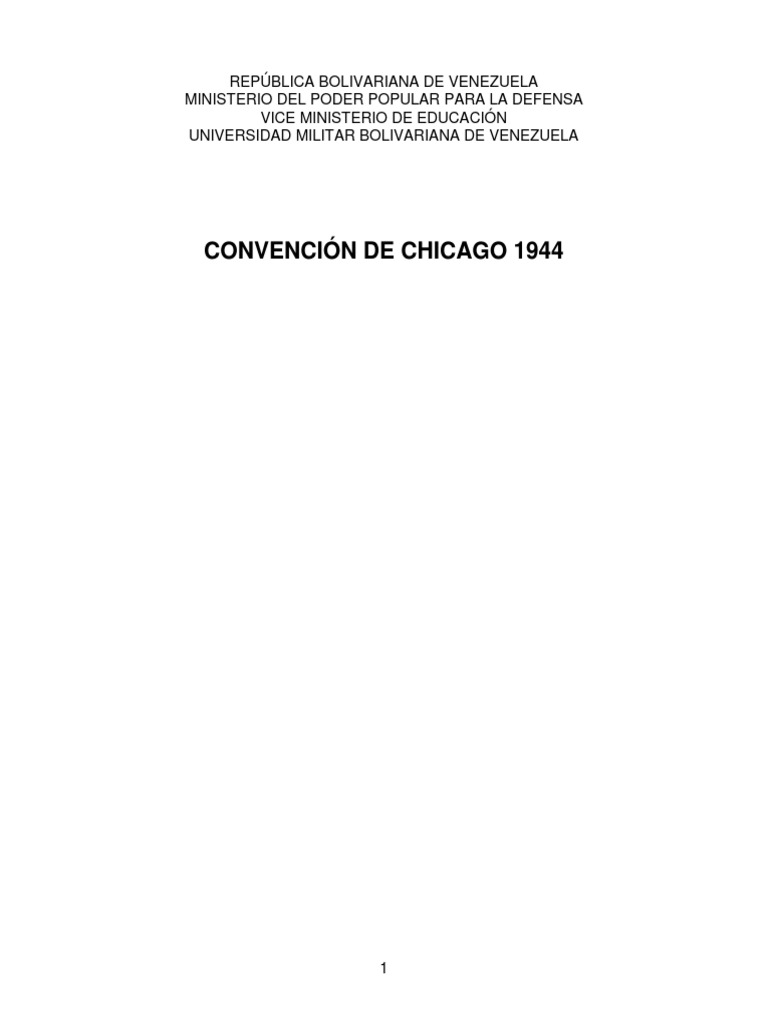 Convencion de Chicago de 1944 | PDF | Transporte | Aviación