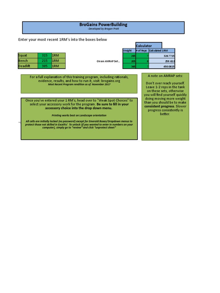 Brogains Powerbuilding | PDF | Physical Exercise | Management Of Obesity