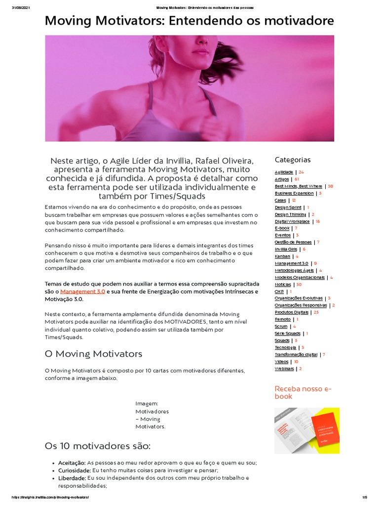 Moving Motivators - Entendendo Os Motivadores Das Pessoas | PDF | Liberdade