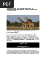 Historia de Las Jirafas | PDF | Evolución