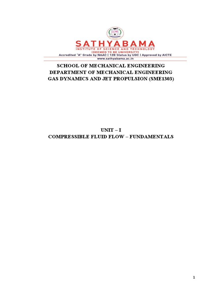 SME1303 | PDF | Fluid Dynamics | Gases