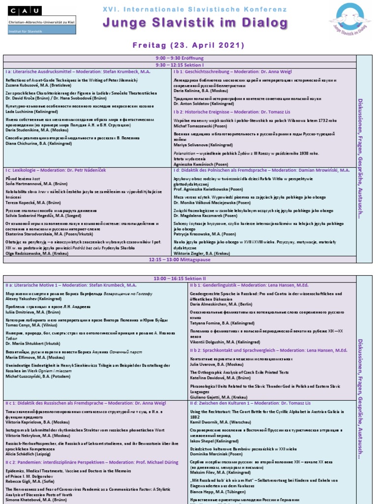 JSiD 2021 - Konferenzprogramm | PDF