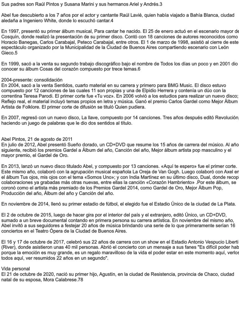 Abel | PDF | Grupos musicales | Músicos