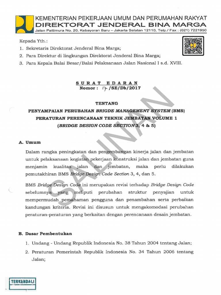Bridge Management System Bms 7 Peraturan Perencanaan Teknik Jembatan ...