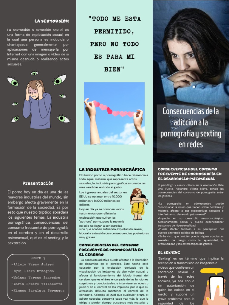Consecuencias De La Adicción A La Pornografía Y Sexting En Redes Pdf Cerebro Comportamiento