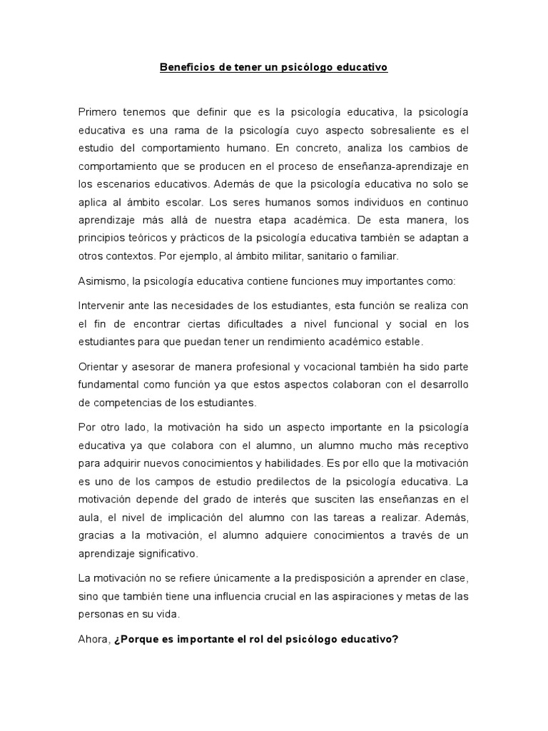 Analisis Reflexivo | PDF | Psicología Educacional | Sicología