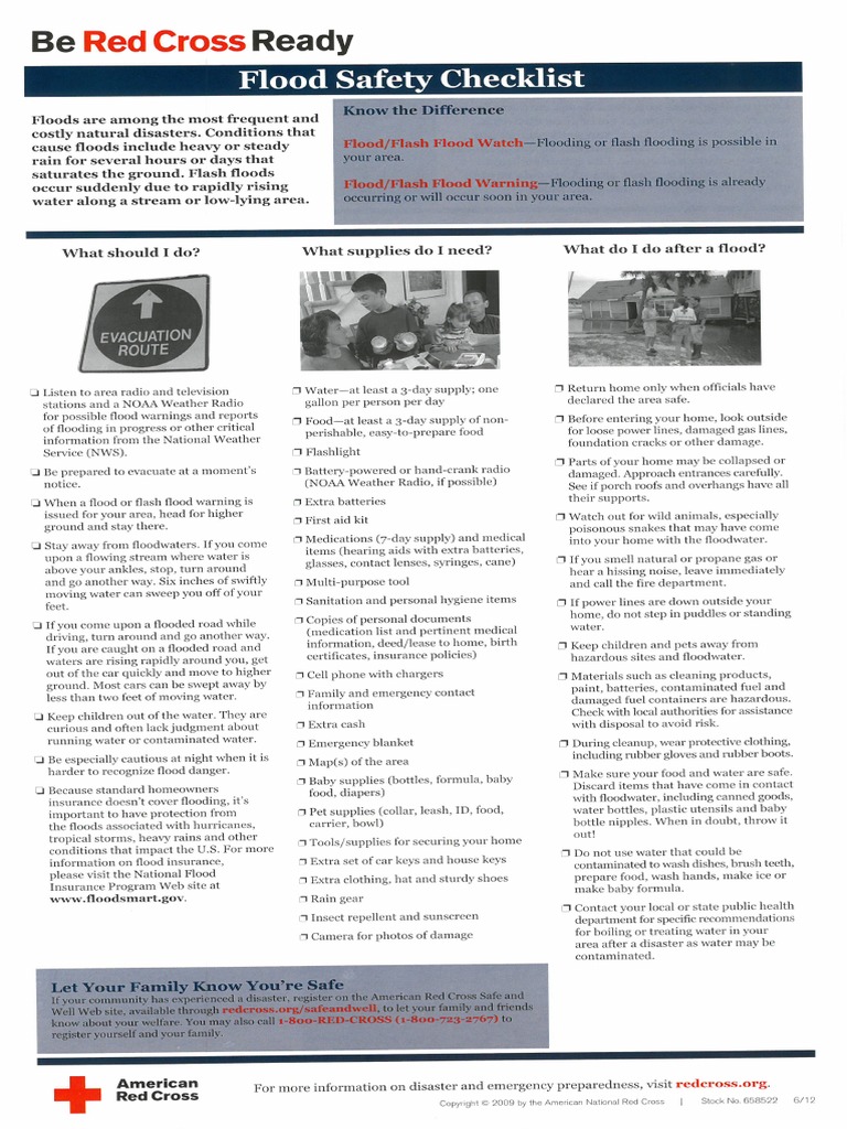 Flood Safety Checklist | PDF