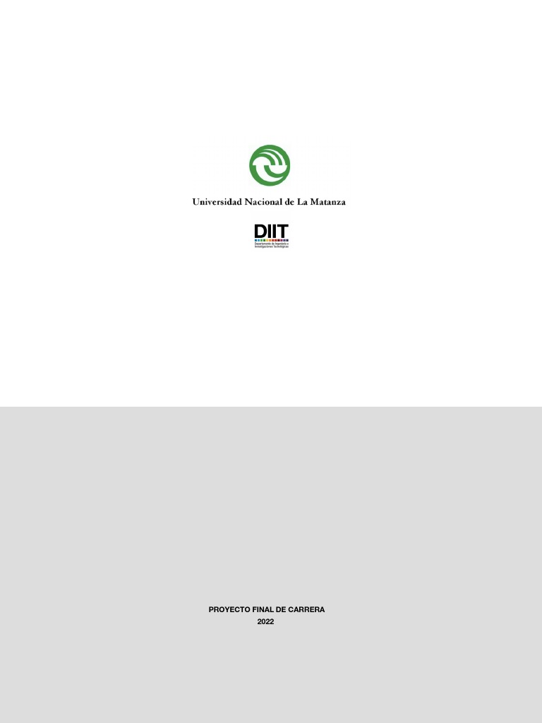 Unlam I PFC Proyecto Final de Carrera I Anello-Montiel | PDF