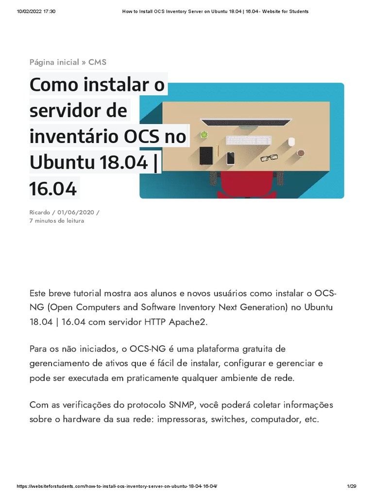How To Install OCS Inventory Server On Ubuntu 18.04 - 16.04 - Website For Students | PDF | Php ...