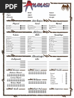 VTM V5 Character Sheet Template | PDF