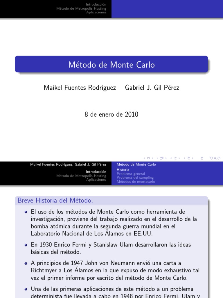 Metodo Monte Carlo | PDF | Matemáticas Aplicadas | Enseñanza de matemática