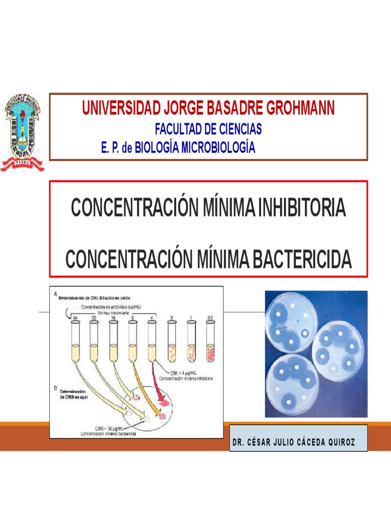 Concentración Mínima Inhibitoria | PDF | Farmacología | Enfermedades y ...